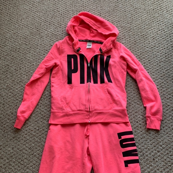 PINK Victoria's Secret | Tops | Vs Pink Set Sweatshirt And Pants | Poshmark